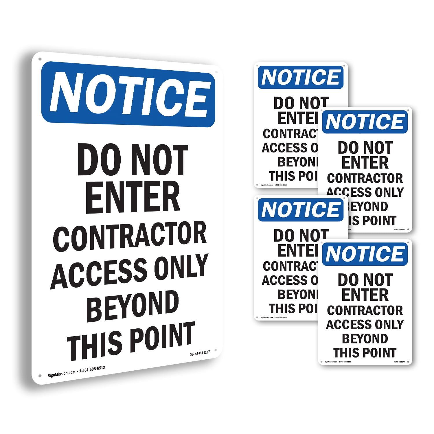 Do Not Enter Contractor Access OSHA Notice Aluminum Sign 24 Inch x 18 ...