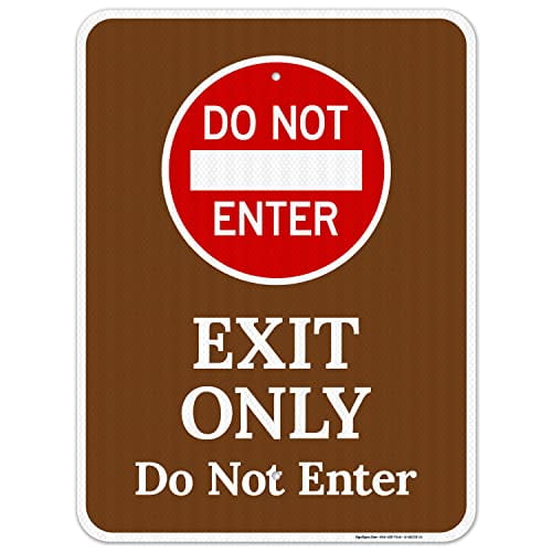 Do Not Enter Exit Only Sign, 18x24 Inches, 3M EGP Reflective .080 ...