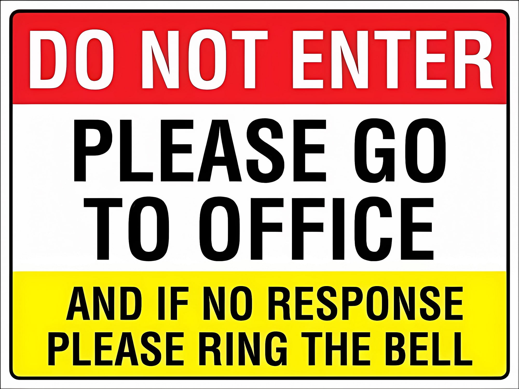 Do Not Enter Go to Office Sign - 12×8 Inches, Rust-Free Aluminum ...
