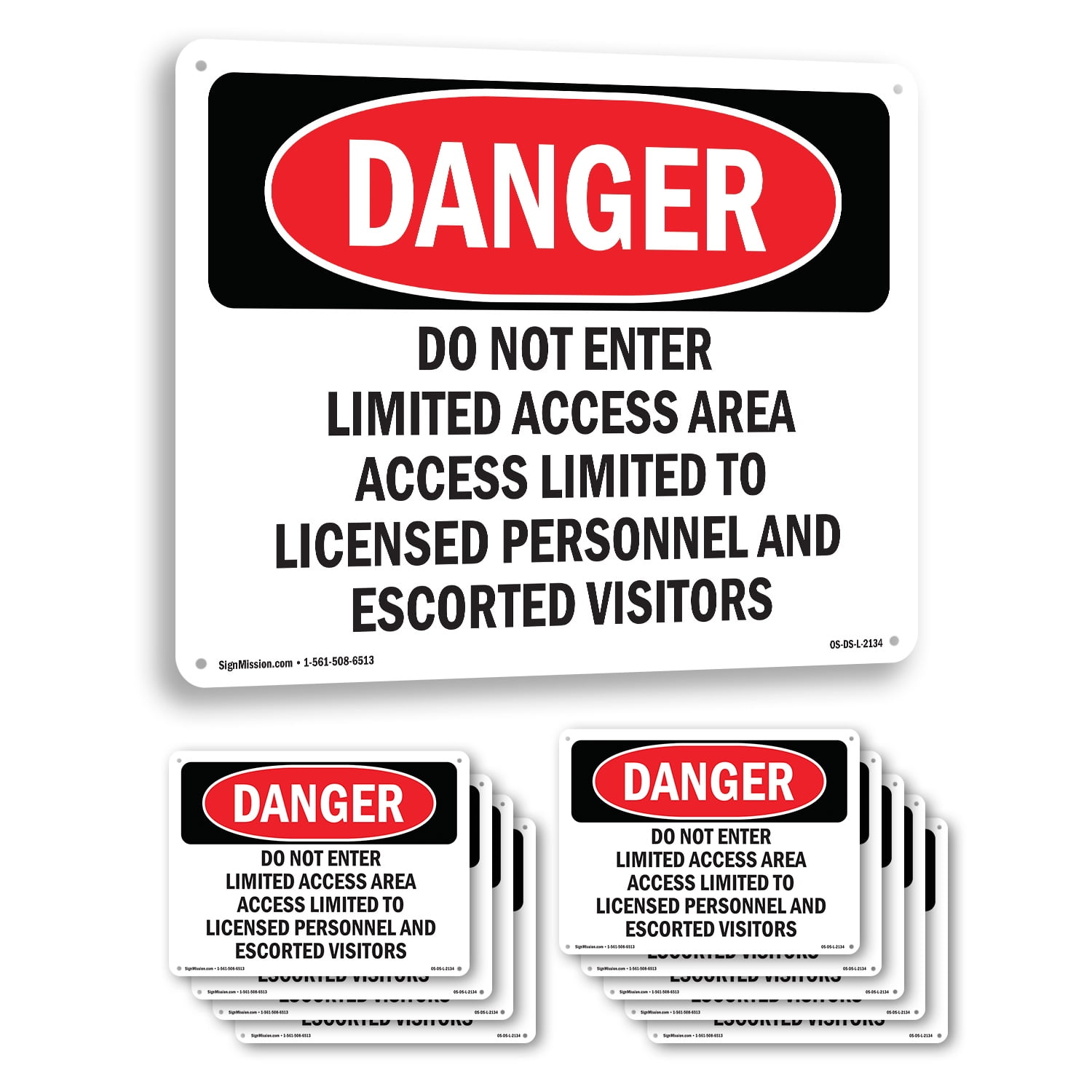 Do Not Enter Limited Access Area Access OSHA Danger Aluminum Sign 10 ...