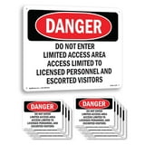 Do Not Enter Limited Access Area Access OSHA Danger Aluminum Sign 24 ...