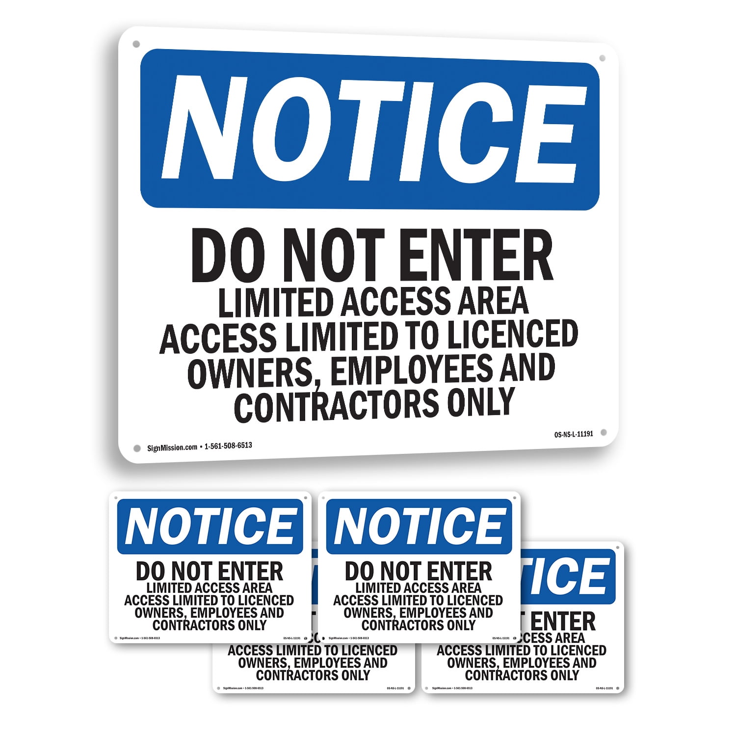 Do Not Enter Limited Access Area Access OSHA Notice Rigid Plastic Sign ...
