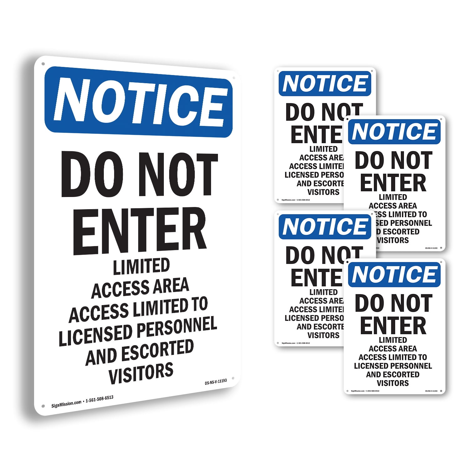 Do Not Enter Limited Access Area OSHA Notice Rigid Plastic Sign 24 Inch ...
