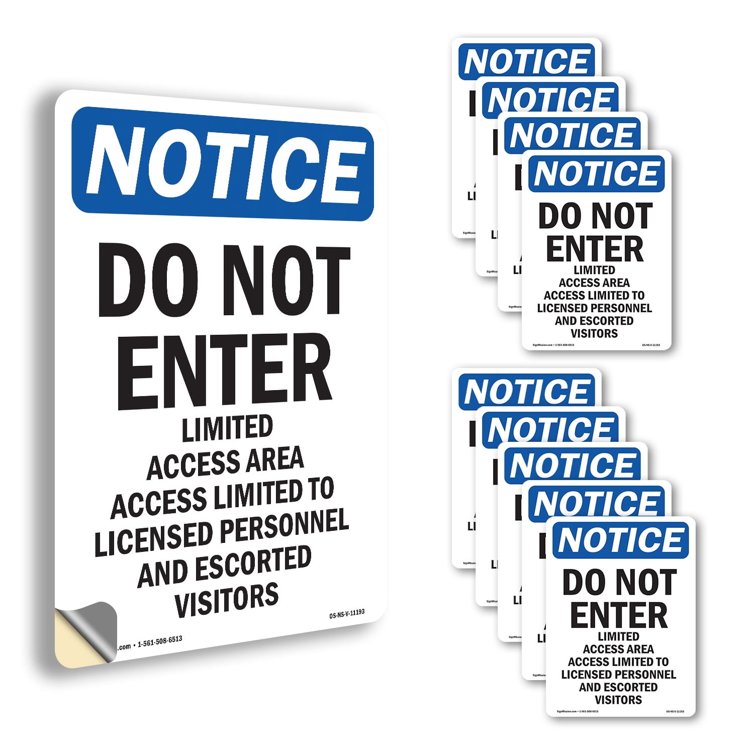 Do Not Enter Limited Access Area OSHA Notice Vinyl Decal Label 14 Inch ...