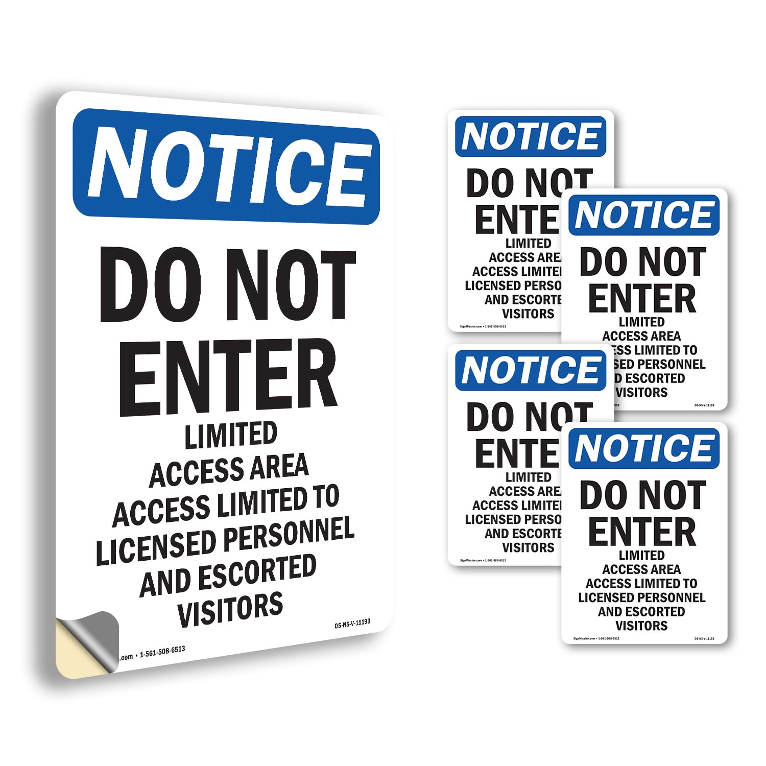 Do Not Enter Limited Access Area OSHA Notice Vinyl Decal Label 18 Inch ...