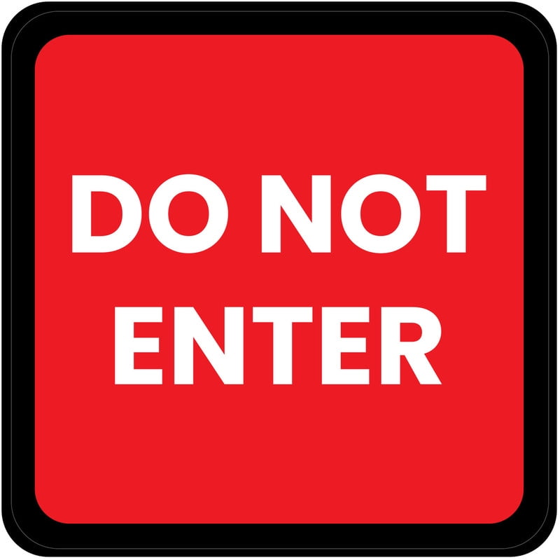 Do Not Enter Red Square Floor Sign 12 Inch Tin Sign Great For Garden ...