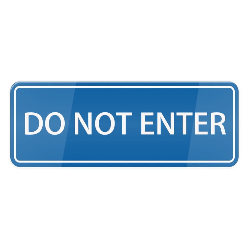 Do Not Enter Sign, 10 X 3 Inch Acrylic Plastic Sign With Symbols, Self ...