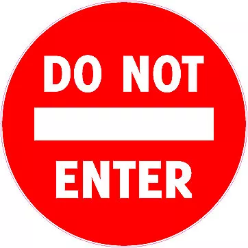 Do Not Enter Sign Logo Sticker Window Decal Phone Decal Water Bottle ...