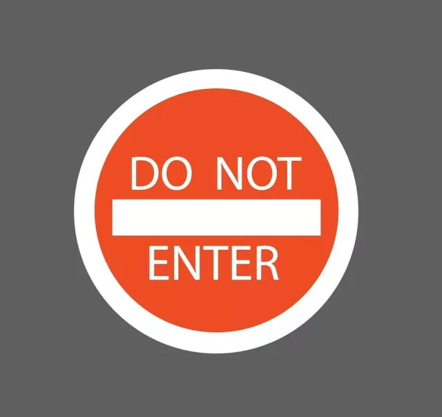 Do Not Enter Sticker Warning Waterproof Sticker Phone Decal Water ...