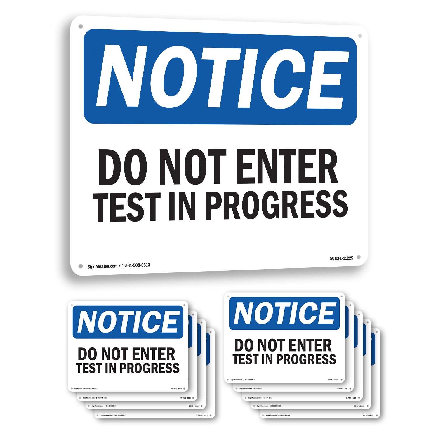Do Not Enter Test In Progress OSHA Notice Aluminum Sign 24 Inch x 18 ...