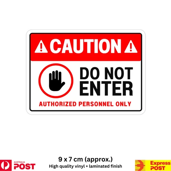 Do Not Enter Warning Sign Restricted Area Emergency Sticker Phone Decal ...