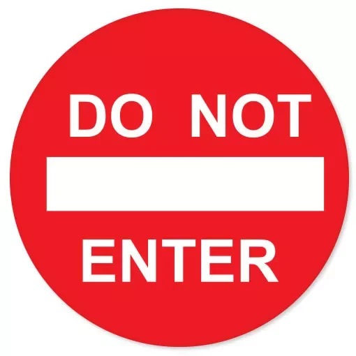 Do Not Enter Warning Sign Sticker Decal Phone Decal Water Bottle ...