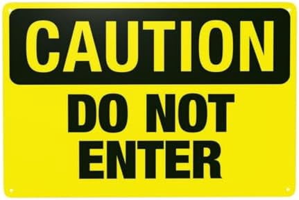 Do Not Enter Warning Signs, Do Not Enter Security Metal Sign for Home ...