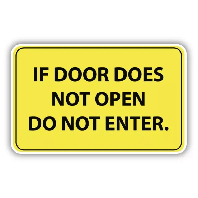 Do Not Enter Warning Sticker Phone Decal Water Bottle Stickers Car ...