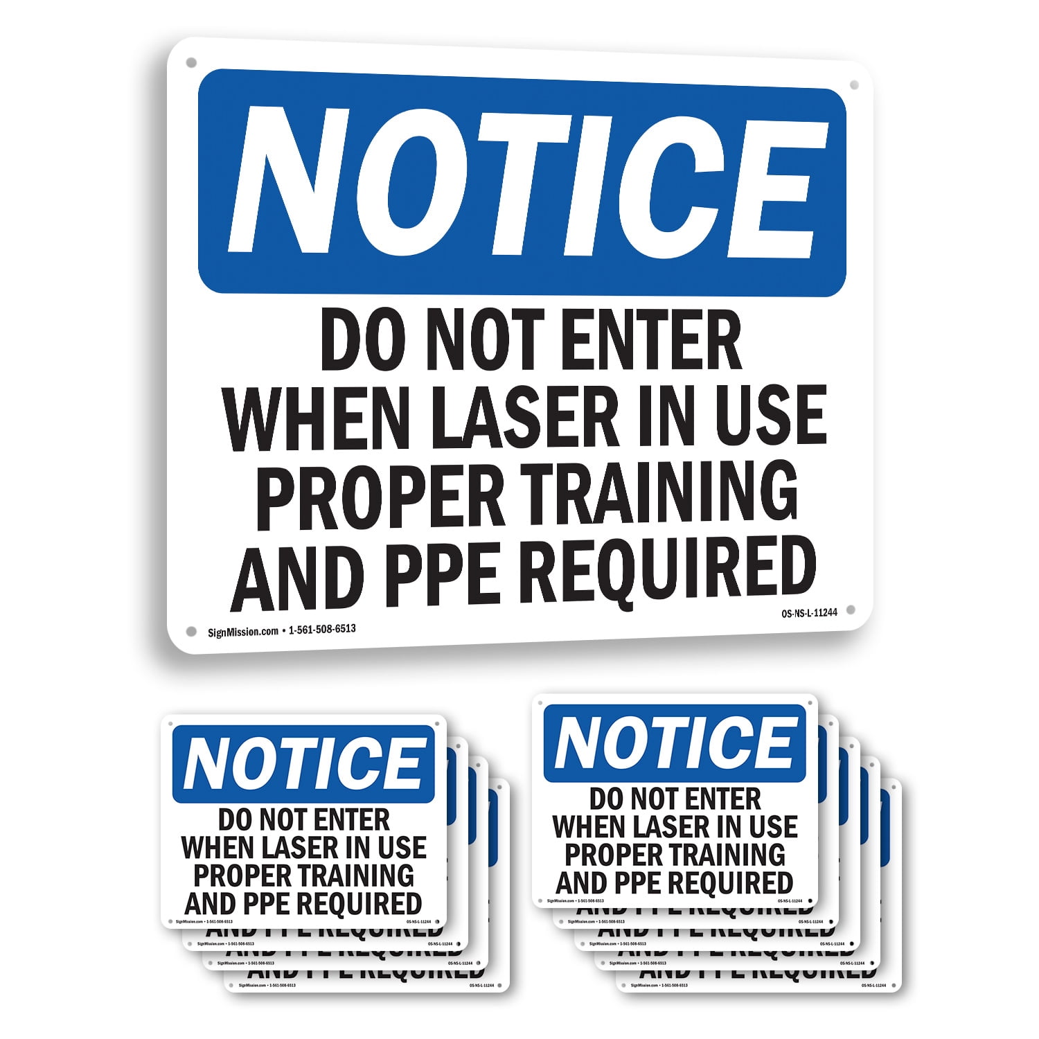 Do Not Enter When Laser In Use Proper Training OSHA Notice Rigid ...