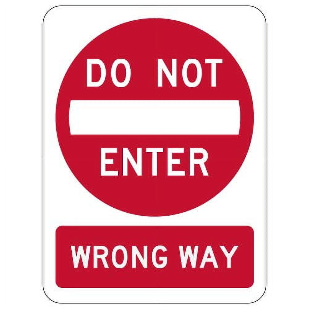 Do Not Enter/Wrong Way Combo Sign - 18x24 - Reflective | Rust Free ...