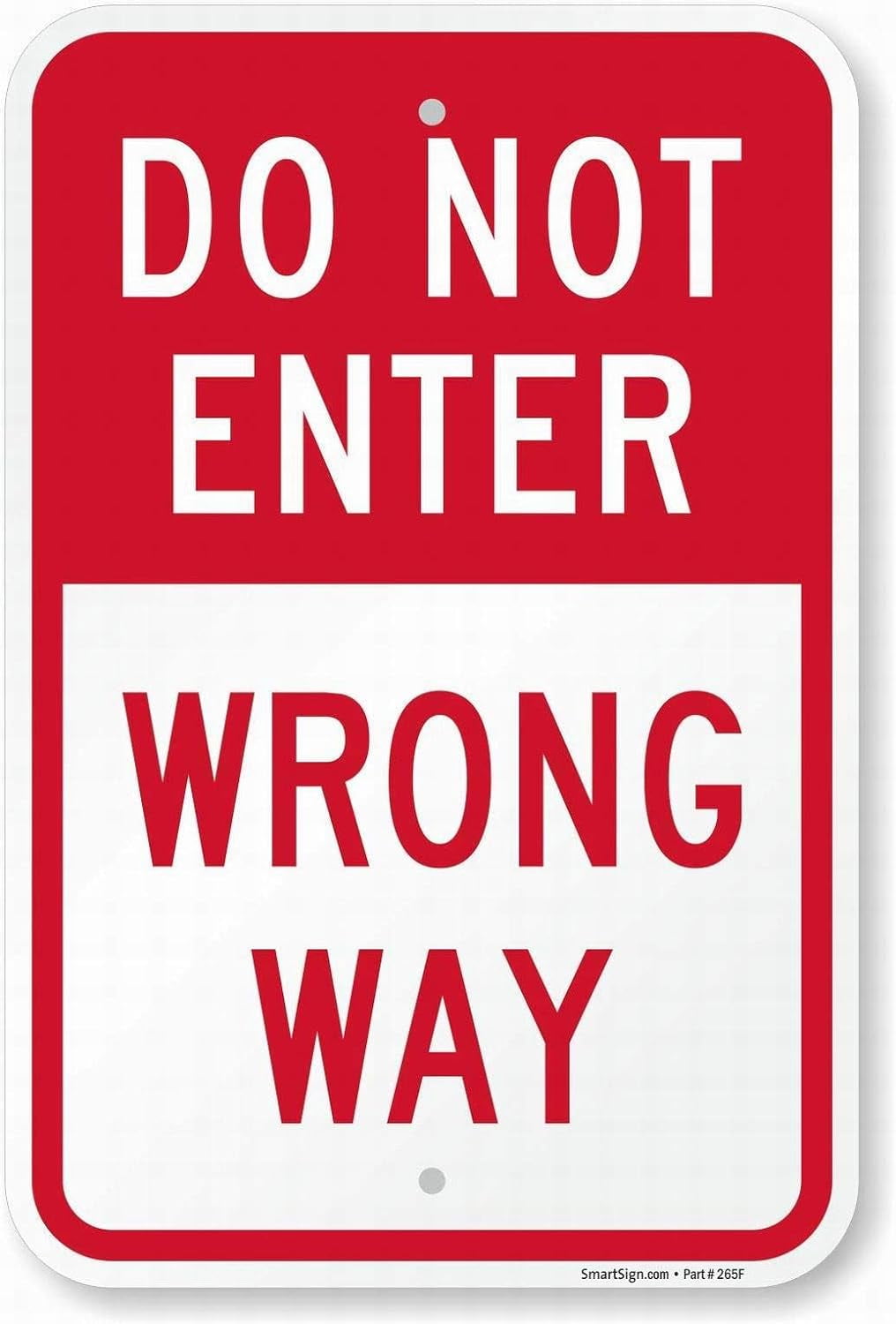 Do Not Enter - Wrong Way Sign Safety Sign 8x12 Tin Metal Signs Road ...