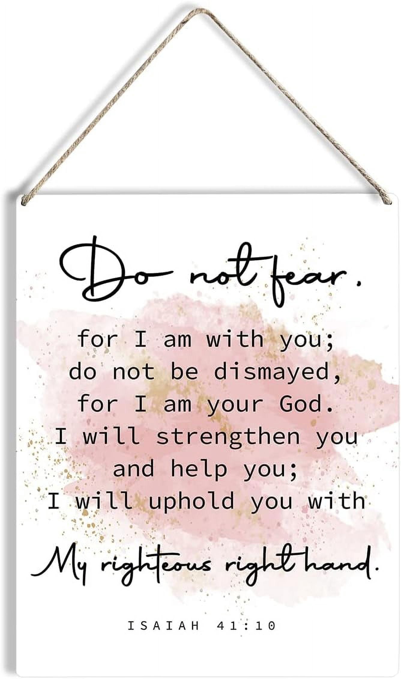 Do Not Fear for I am with You Bible Verse Wood Sign 8x10 Modern ...