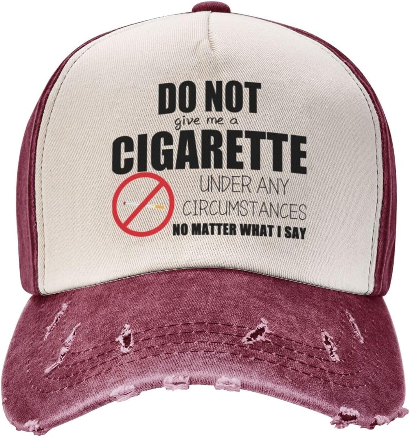 Do Not Give Me A Cigarettes Workout Hats for Women Do Not Give Me A ...