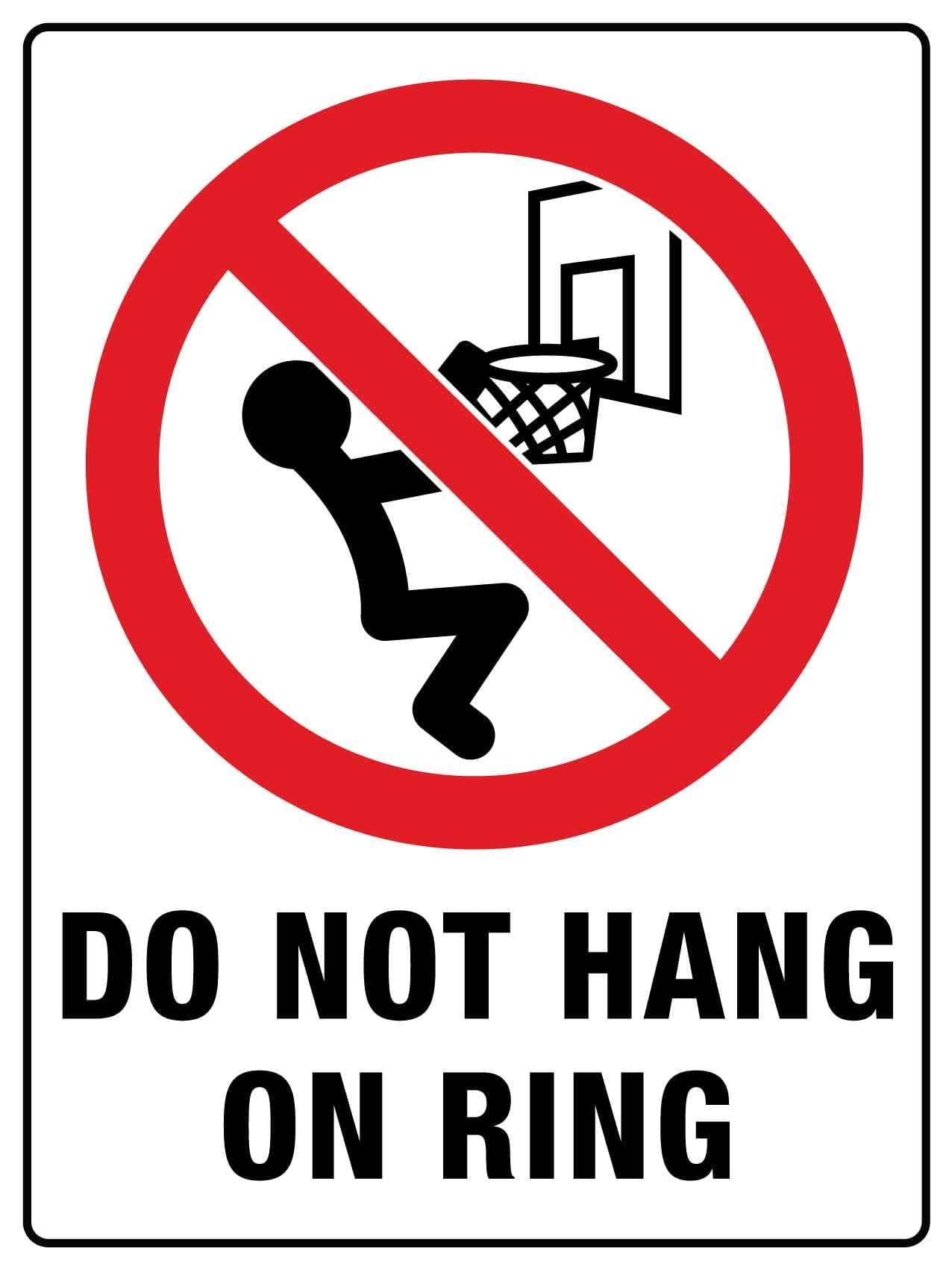 Do Not Hang on Ring Metal Sign Caution Danger Safety Security Warning ...