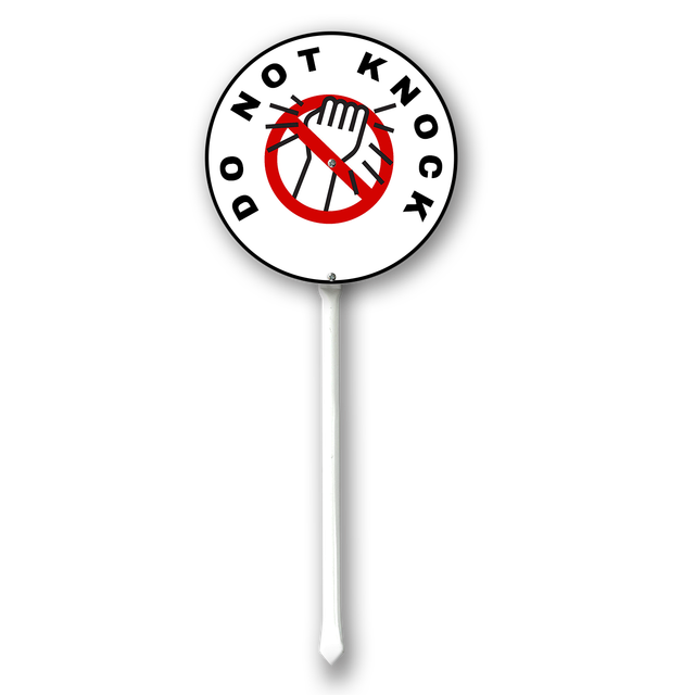 Do Not Knock Sign Yard Stake Outdoor,Aluminum,Metal Stakes Included ...