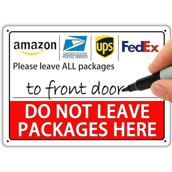 Do Not Leave Packages Here Sign, Please Ring Bell Or Knock Hard ...