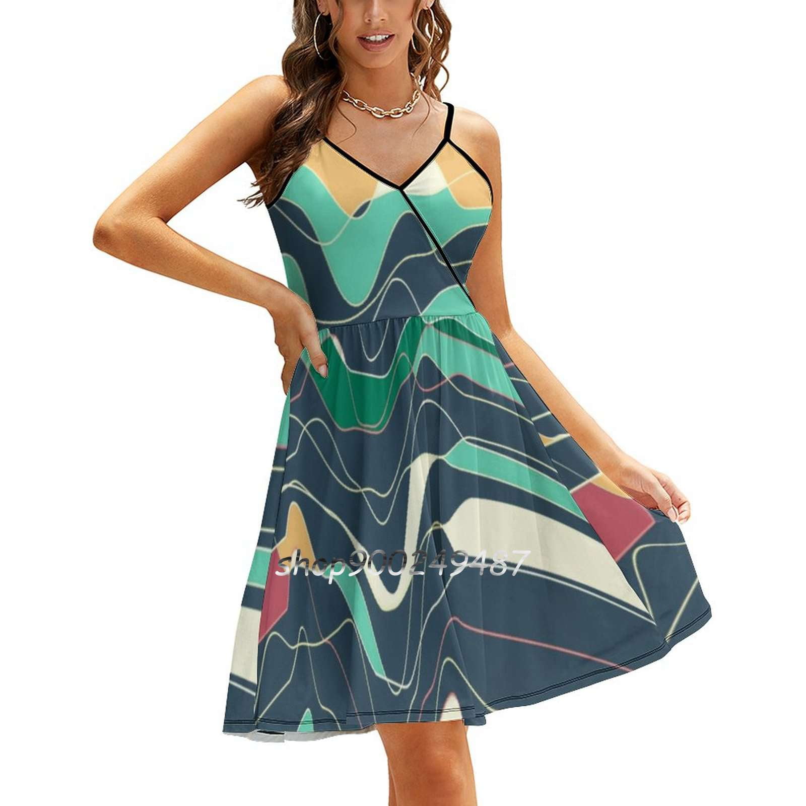 Do Not Move Ix Square Neck Dress Sweet Summer Dress Women Elegant ...