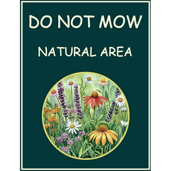 Do Not Mow Area Yard Sign Habitat Sign for Garden Pollinator Friendly ...