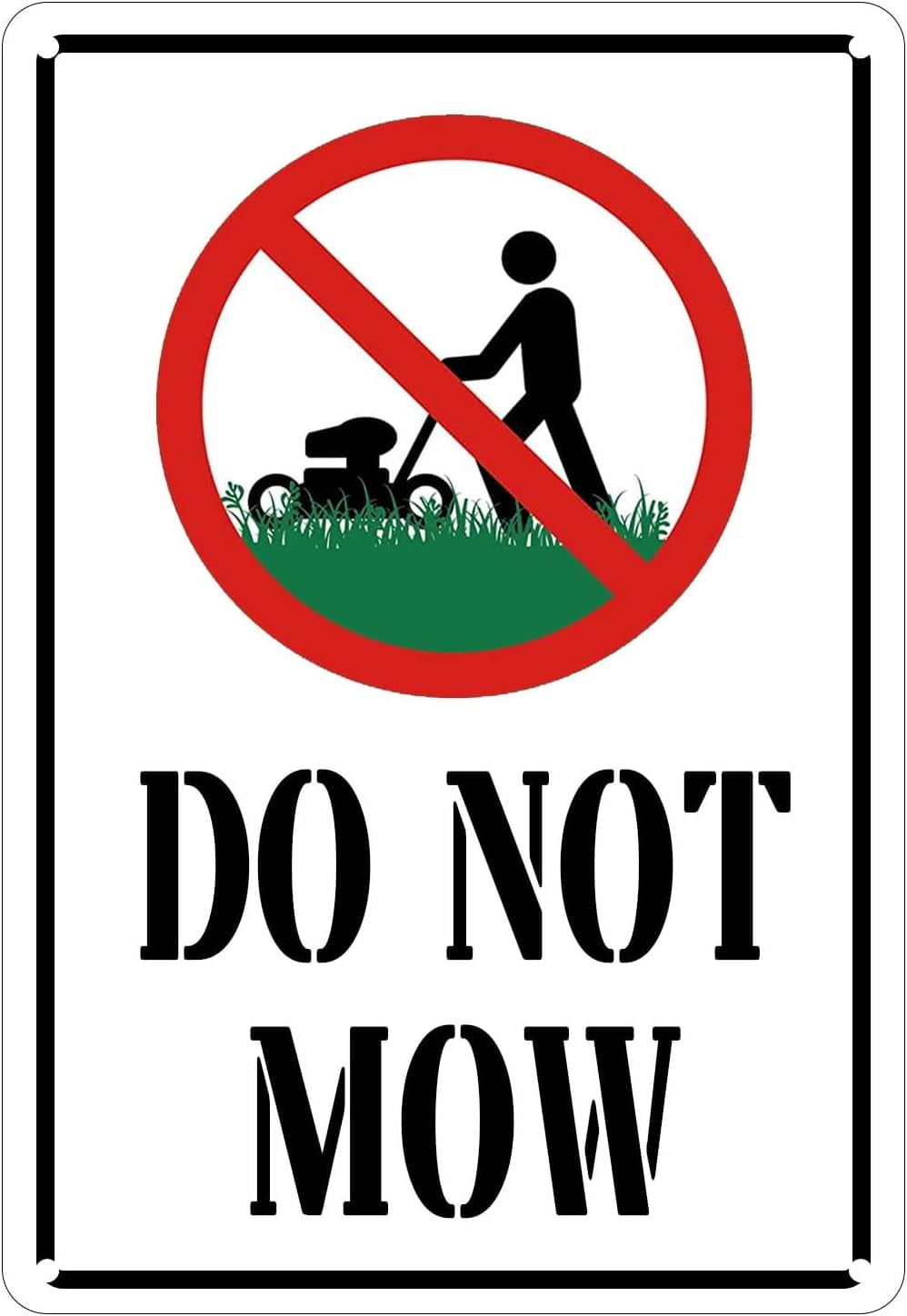 Do Not Mow Sign For Yard, 8 x 12 inch Durable Sign, UV Protected and ...