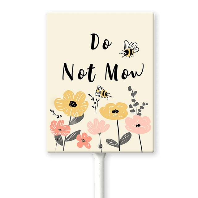Do Not Mow Sign with Metal Stake 7 x 8.8 Inches No Mow May Yard Sign No ...
