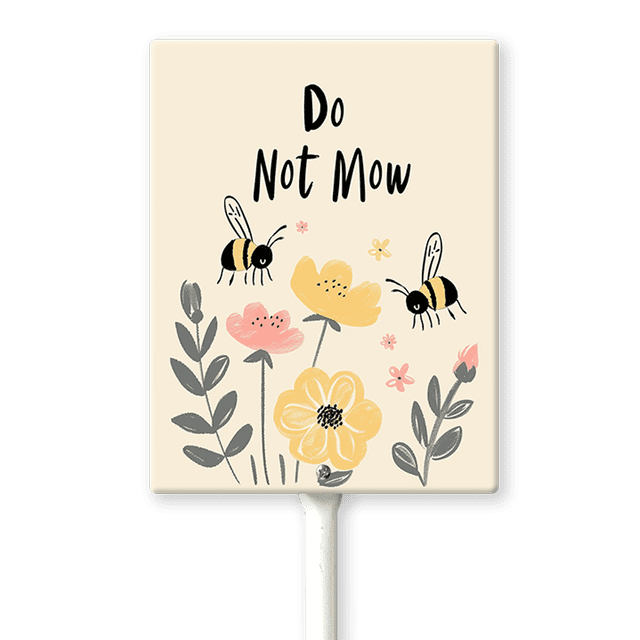 Do Not Mow Sign with Metal Stake 7 x 8.8 Inches No Mow May Yard Sign No ...