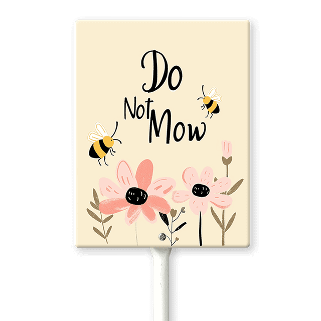 Do Not Mow Sign with Metal Stake 7 x 8.8 Inches No Mow May Yard Sign No ...