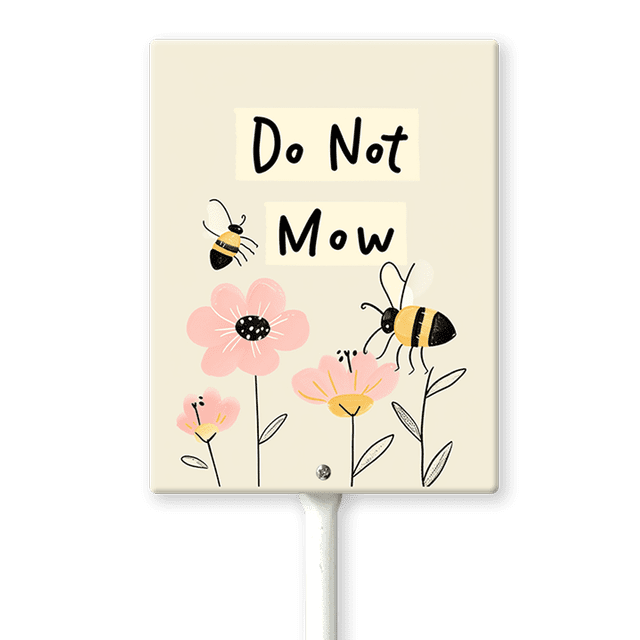 Do Not Mow Sign with Metal Stake 8 x 12 Inches No Mow May Yard Sign No ...