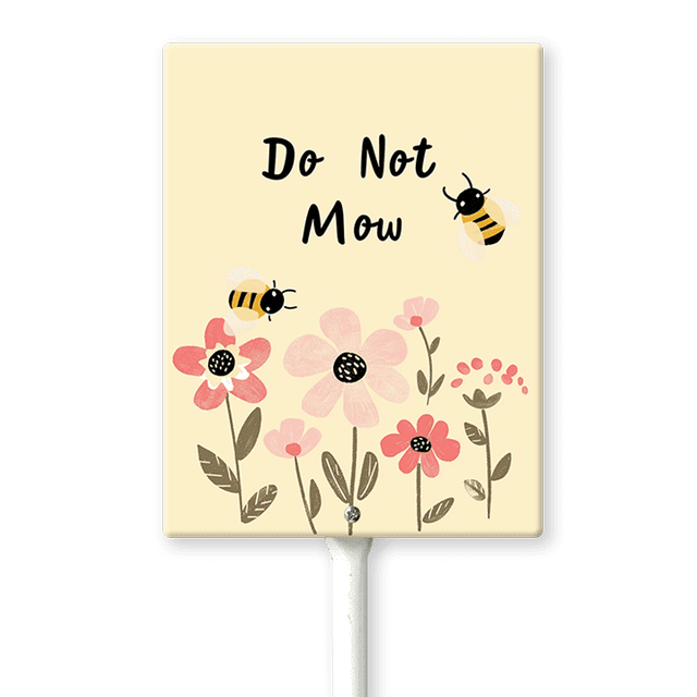 Do Not Mow Sign with Metal Stake 8 x 12 Inches No Mow May Yard Sign No ...