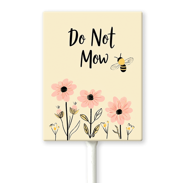 Do Not Mow Sign with Metal Stake 8 x 12 Inches No Mow May Yard Sign No ...