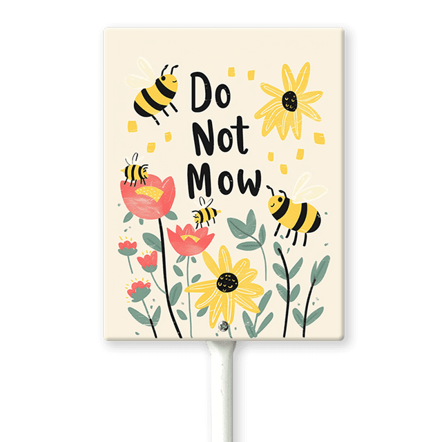 Do Not Mow Sign with Metal Stake 8 x 12 Inches No Mow May Yard Sign No ...