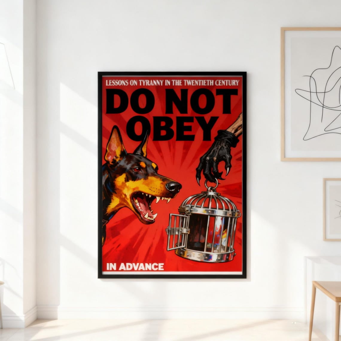 Do Not Obey : Retro Political Propaganda Art, Doberman Print #2757 ...
