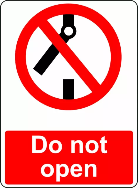 Do Not Open Osha Decal Safety Sign Sticker Usa Made Phone Decal Water ...