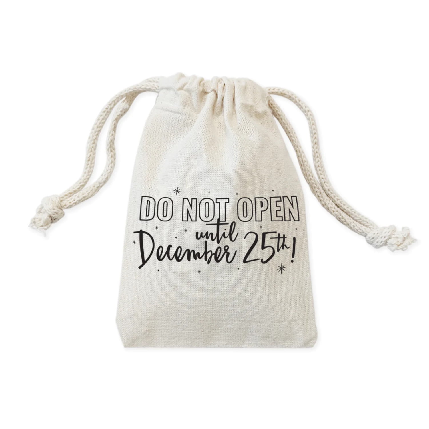 Do Not Open Until December 25th Christmas Holiday Favor Bags, 6-Pack ...