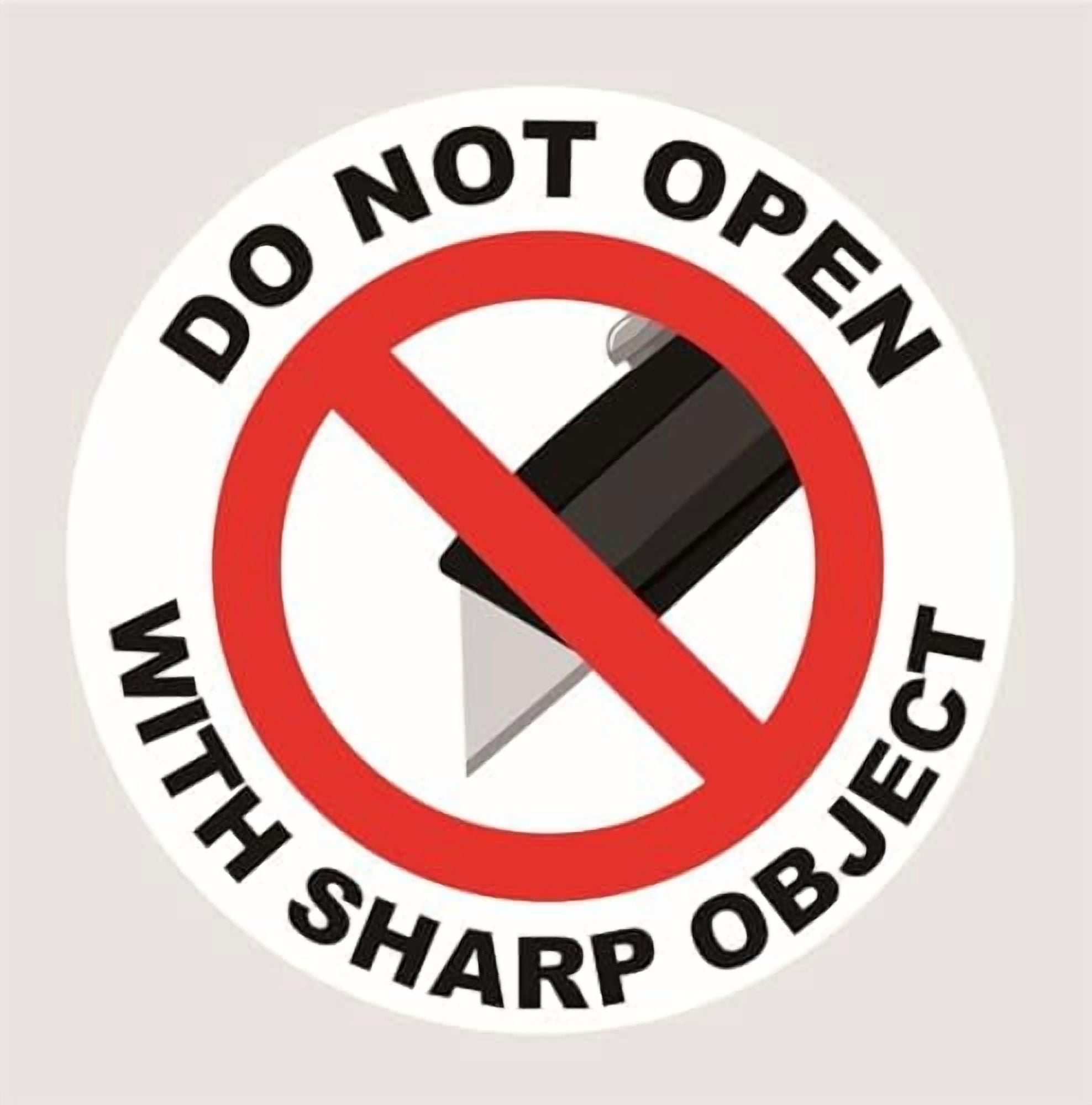 Do Not Open with Sharp Object ,2inch 300pcs Do Not Open with Sharp ...