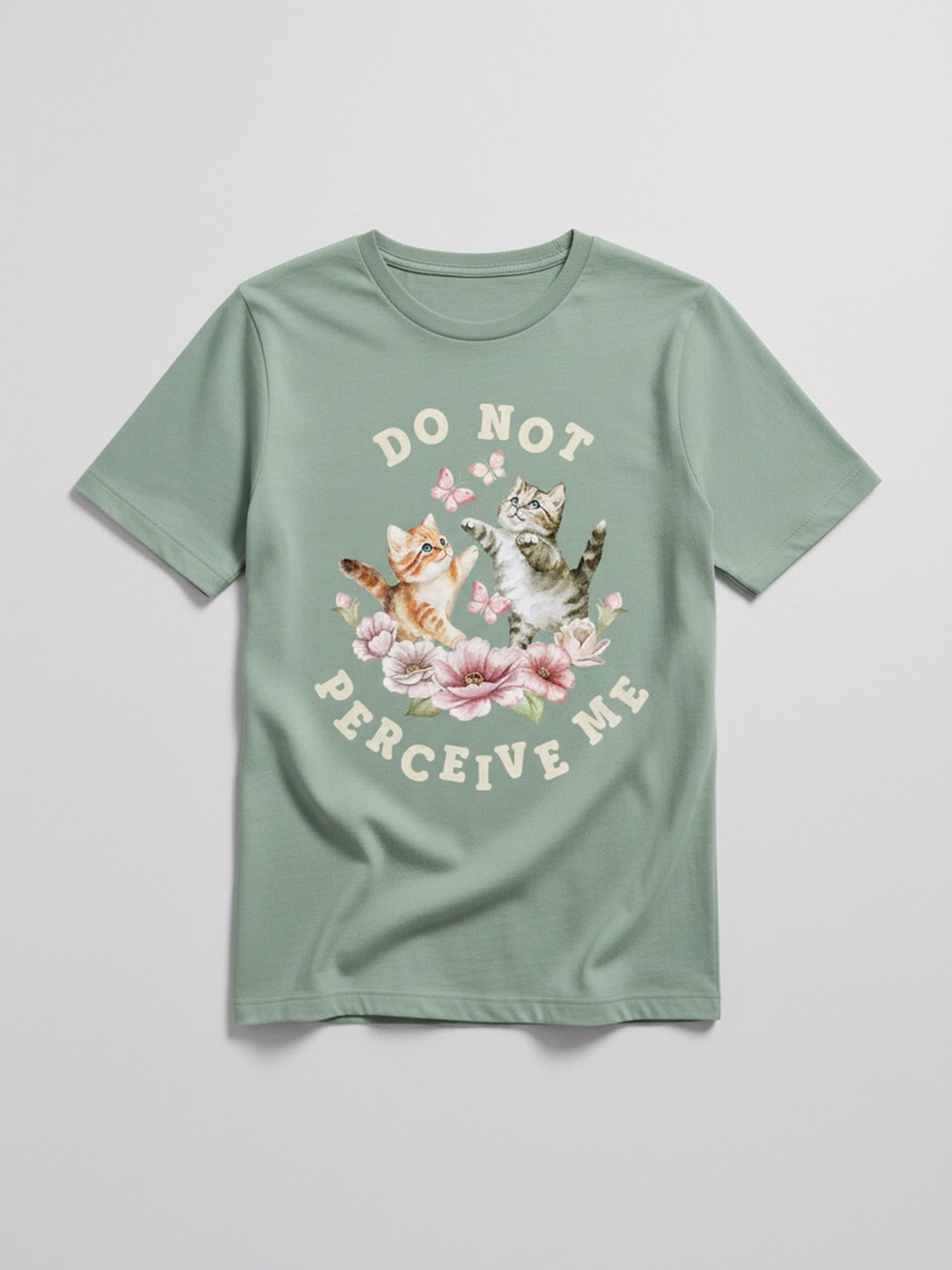 Do Not Perceive Me Women’s Graphic Tee with Short Sleeves, Sizes XXS ...