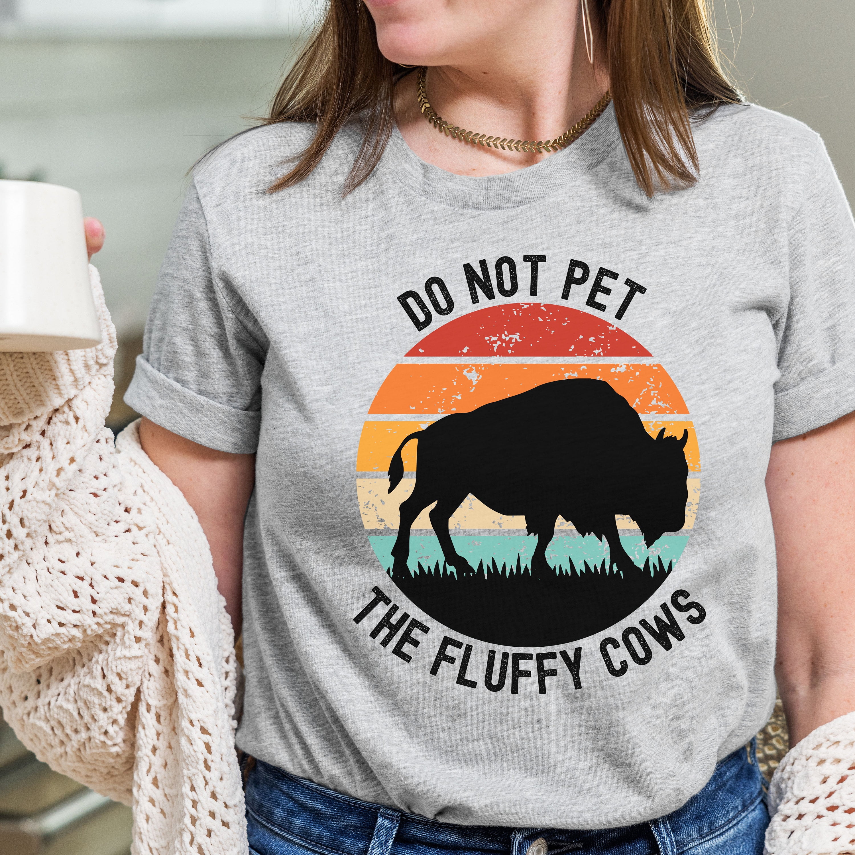 Do Not Pet The Fluffy Cows, Funny Cow Shirt, Humorous Cow Sweater ...