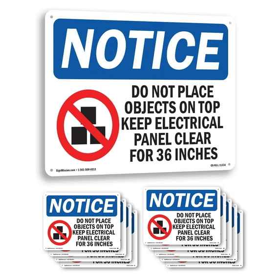 Do Not Place Objects On Top OSHA Notice Aluminum Sign 24 Inch x 18 Inch ...