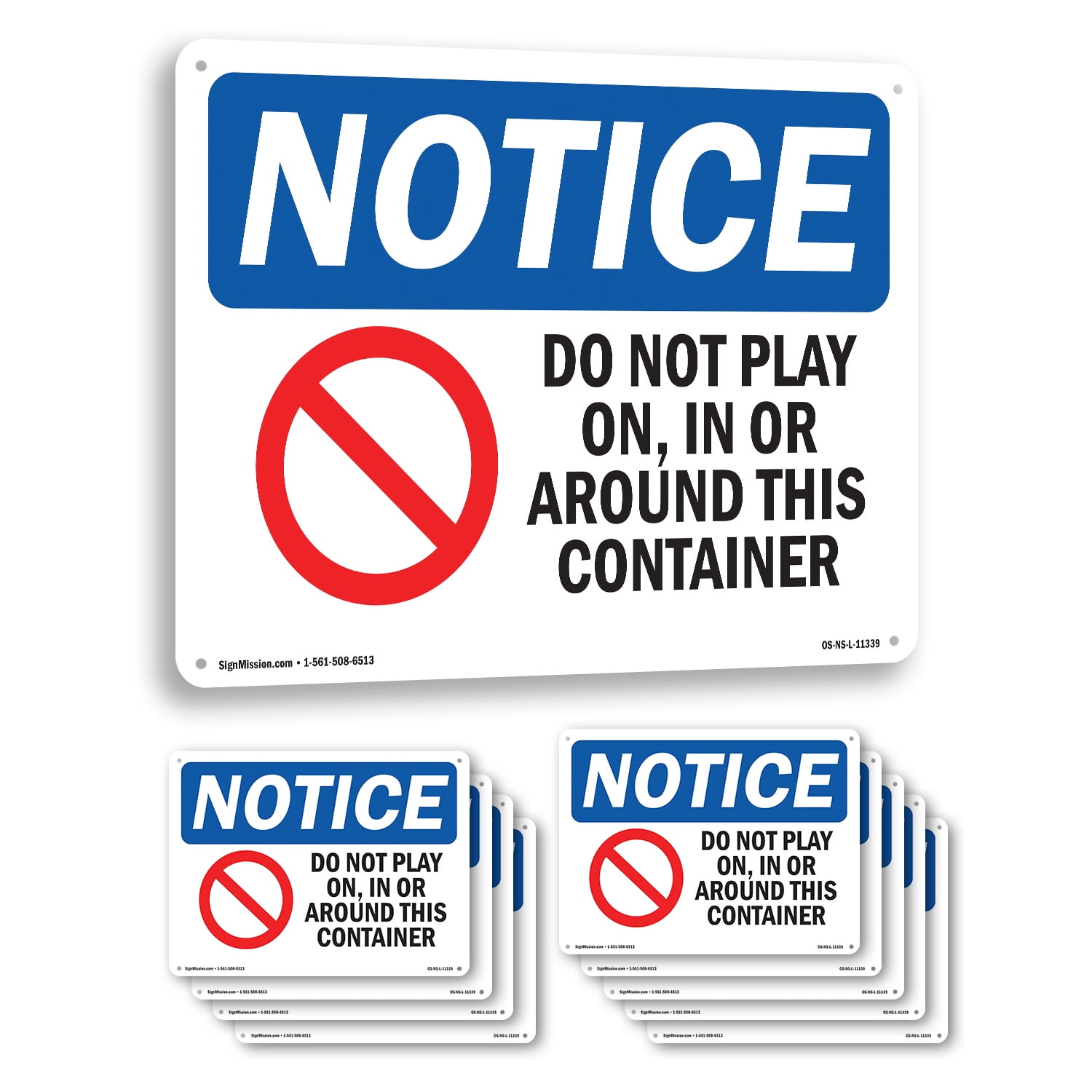 Do Not Play On In Or Around OSHA Notice Aluminum Sign 18 Inch x 12 Inch ...