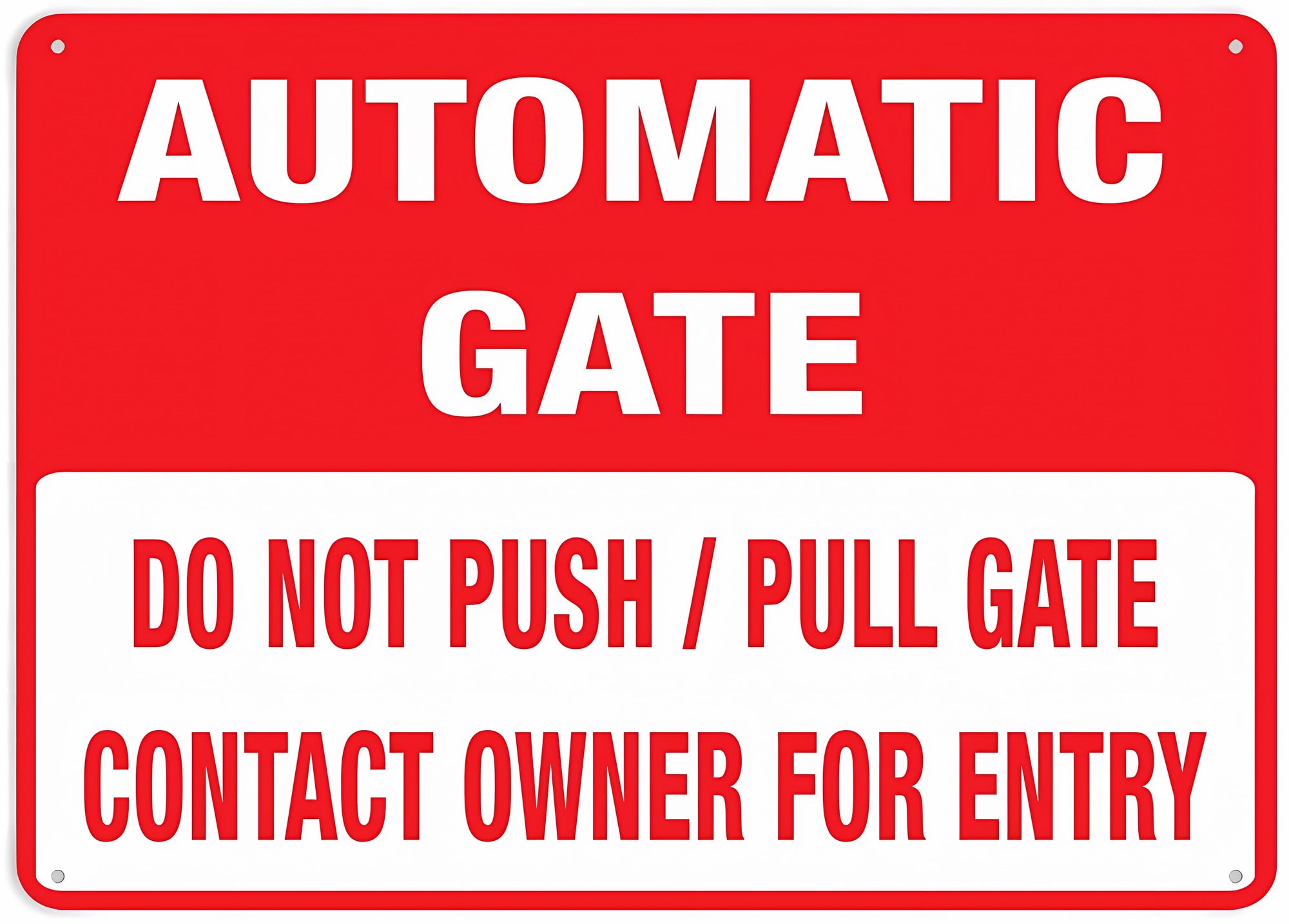 Do Not Push Pull Gate Contact Owner For Entry Automatic Gate Outdoor ...