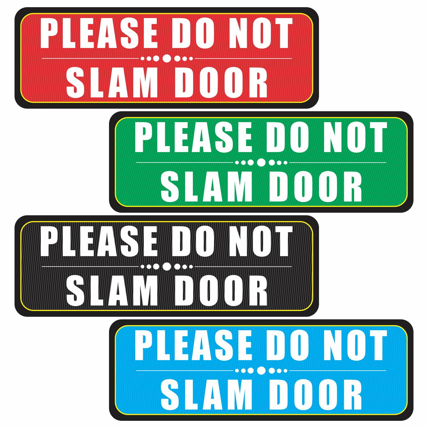 Do Not Slam Door Sign Sticker - (Pack of 12) 6" x 2" Large Laminated ...