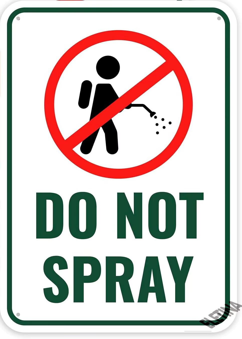 Do Not Spray Sign,8 x 12 Inches - Aluminum - No Spray Pesticide Sign ...