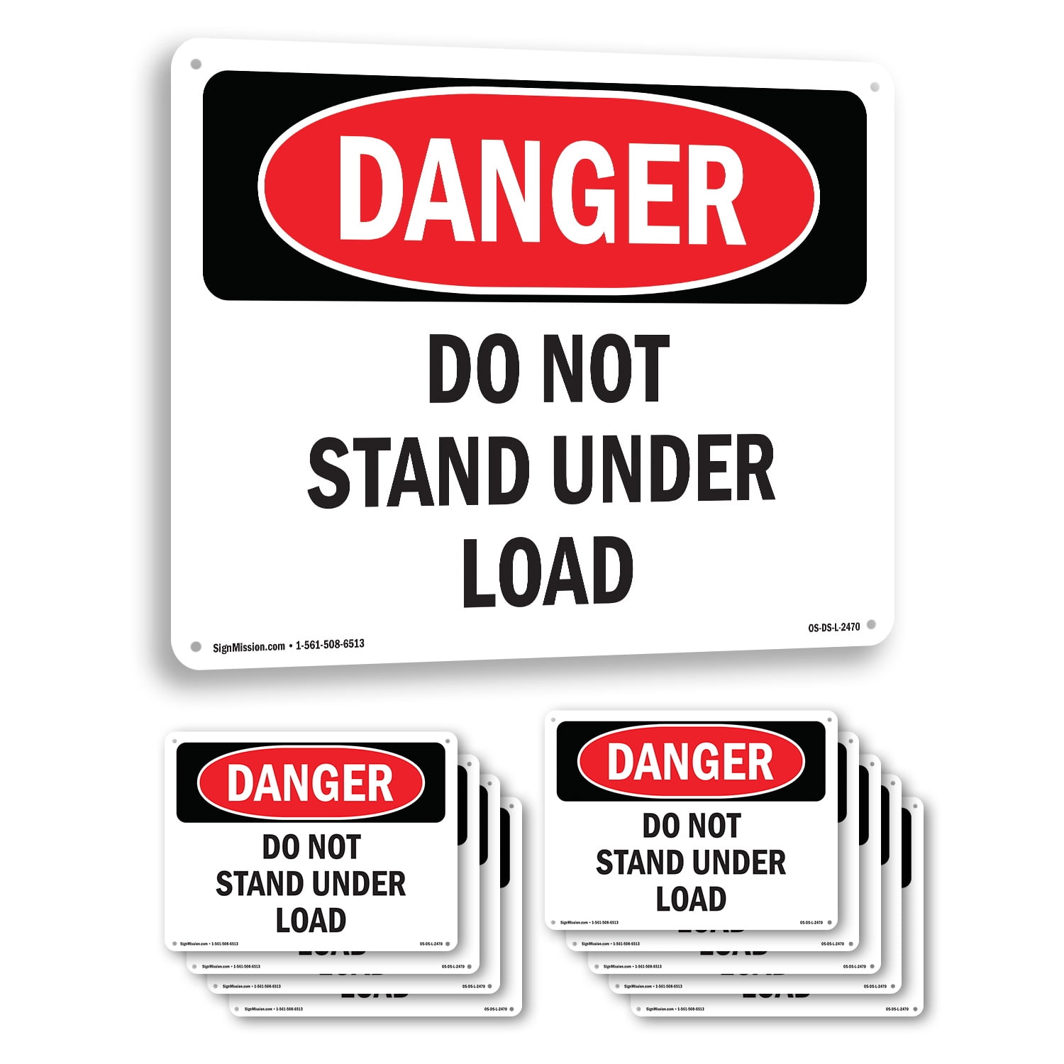 Do Not Stand Under Load OSHA Danger Aluminum Sign 24 Inch x 18 Inch ...
