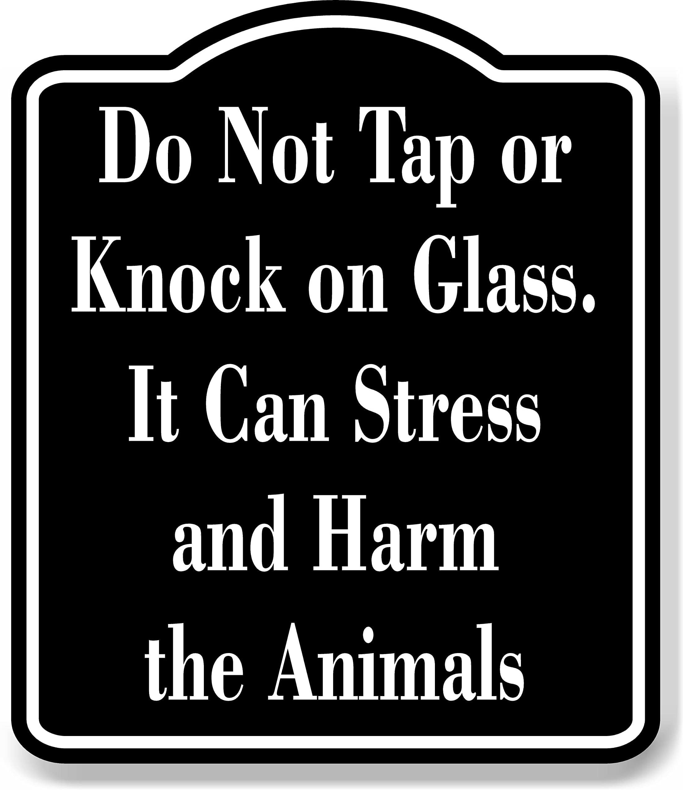 Do Not Tap or Knock on Glass Stress Animals Zoo BLACK Aluminum ...