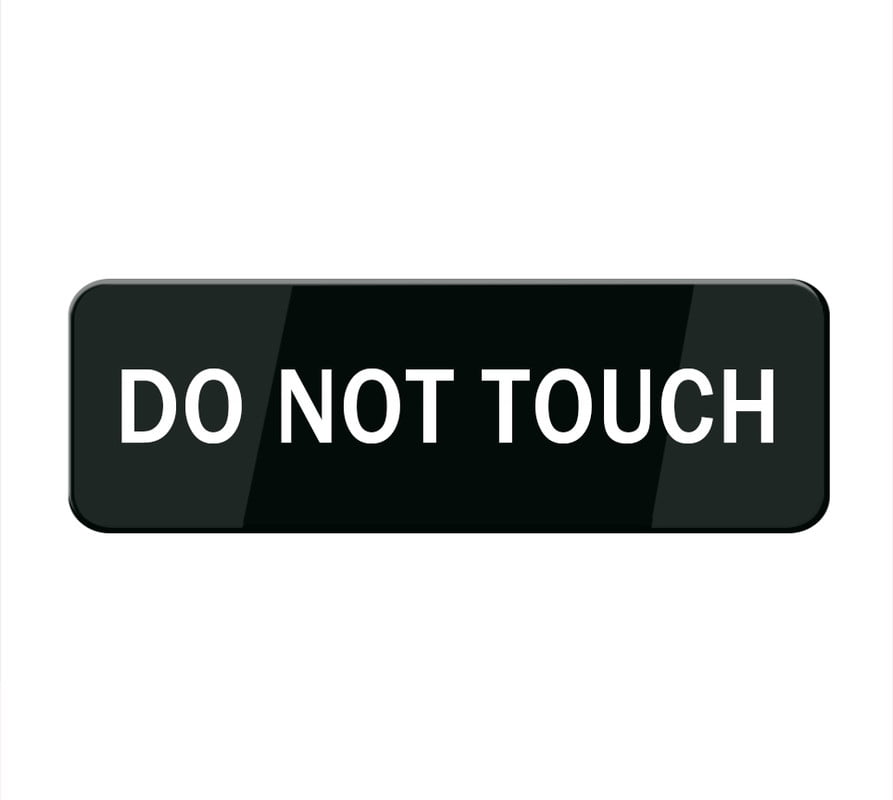 Do Not Touch Sign,Acrylic Sign Safety Informative Sign With Symbols ...
